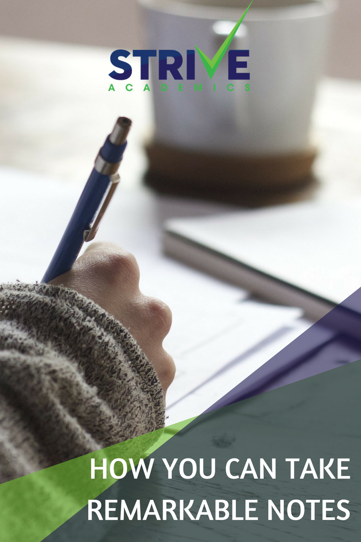 Note Taking Skills - Pinterest - Strive Academics