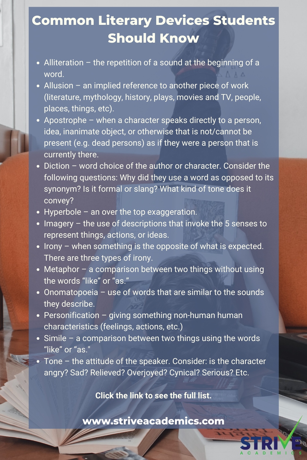 Common Literary Devices Students Should Know Pinterest Graphic Strive 