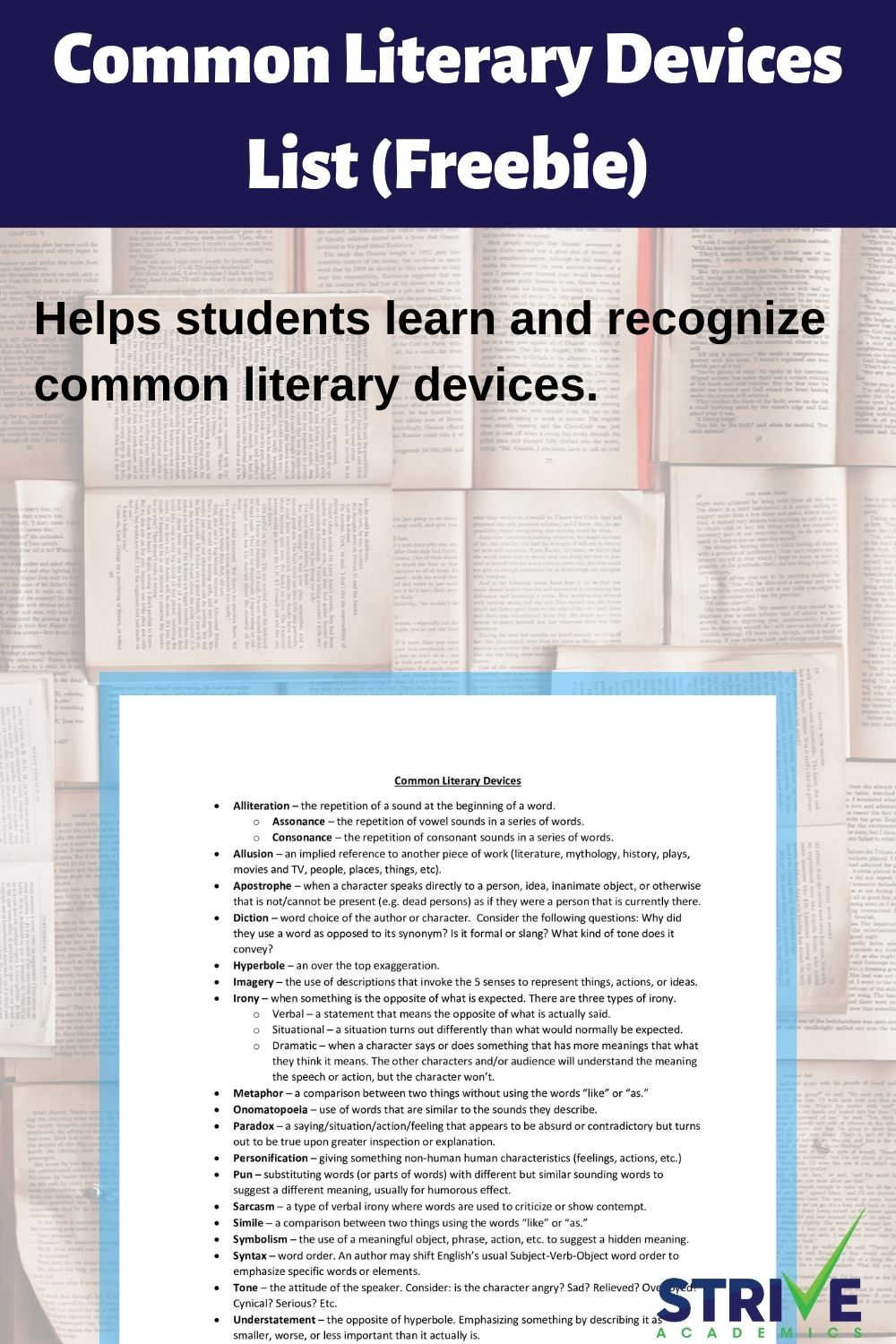 Common Literary Devices Students Should Know – Strive Academics