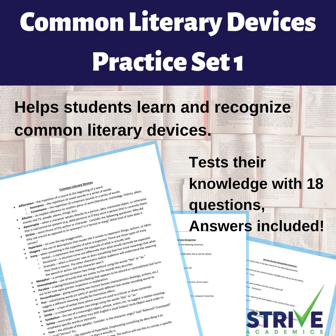 Common Literary Devices Students Should Know – Strive Academics