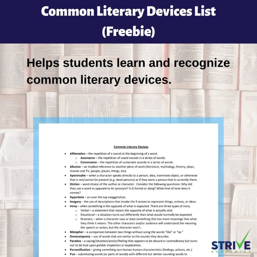 Common Literary Devices Students Should Know – Strive Academics