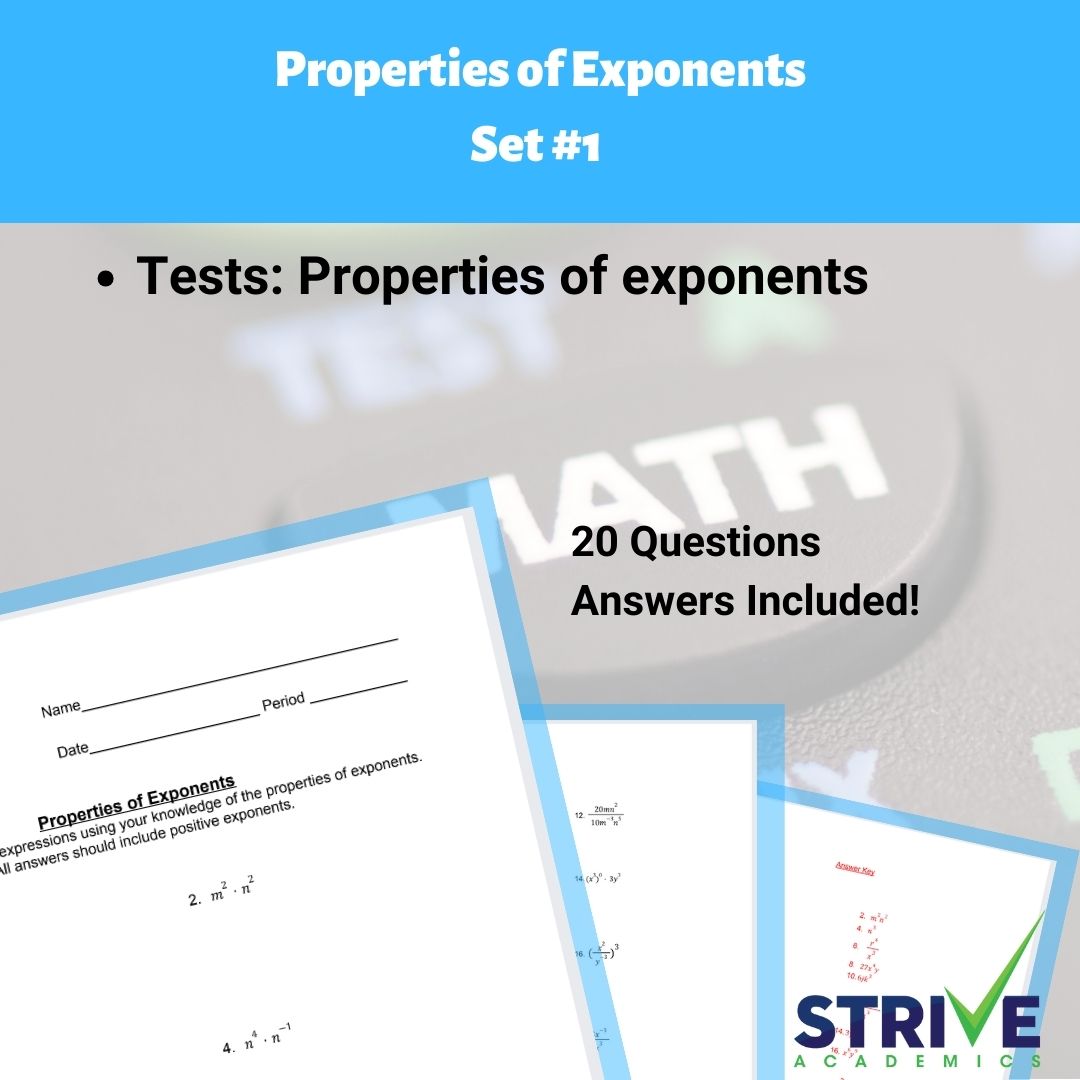 Properties of Exponents and How to Use Them – Strive Academics