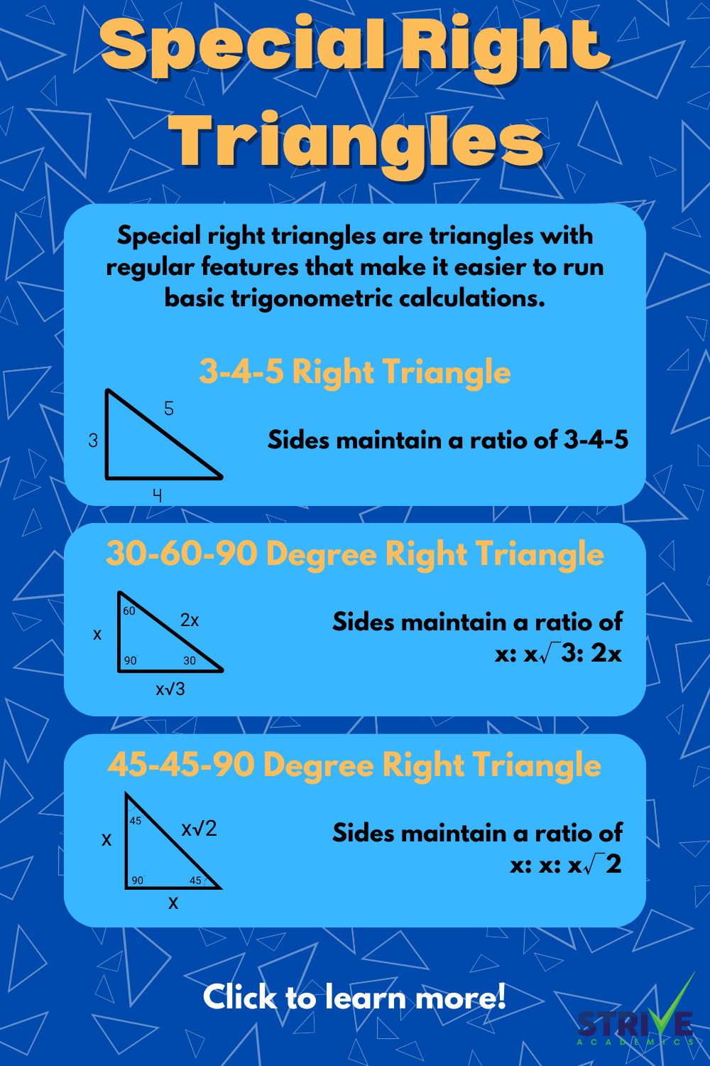 Special Right Triangles Pinterest – Strive Academics